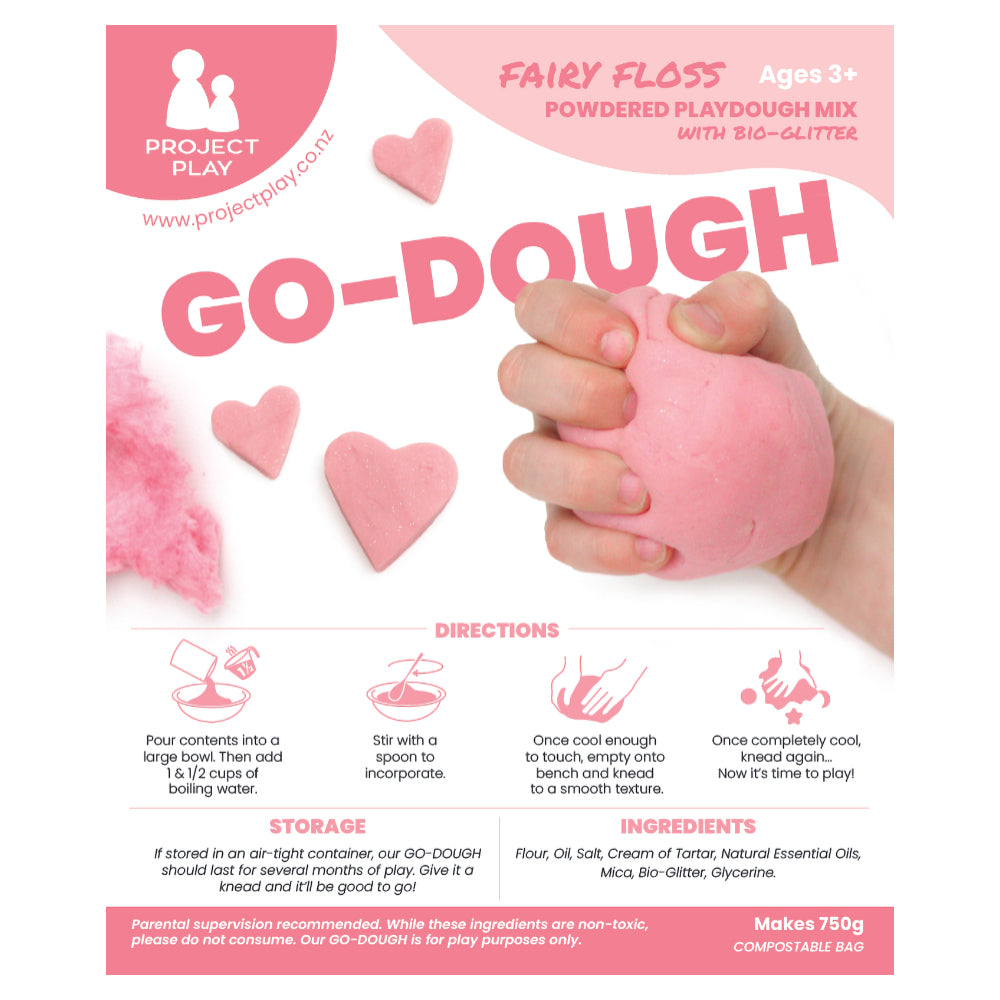 GO-DOUGH Powdered Playdough Mix Fairy Floss | Safe, unique & affordable ...