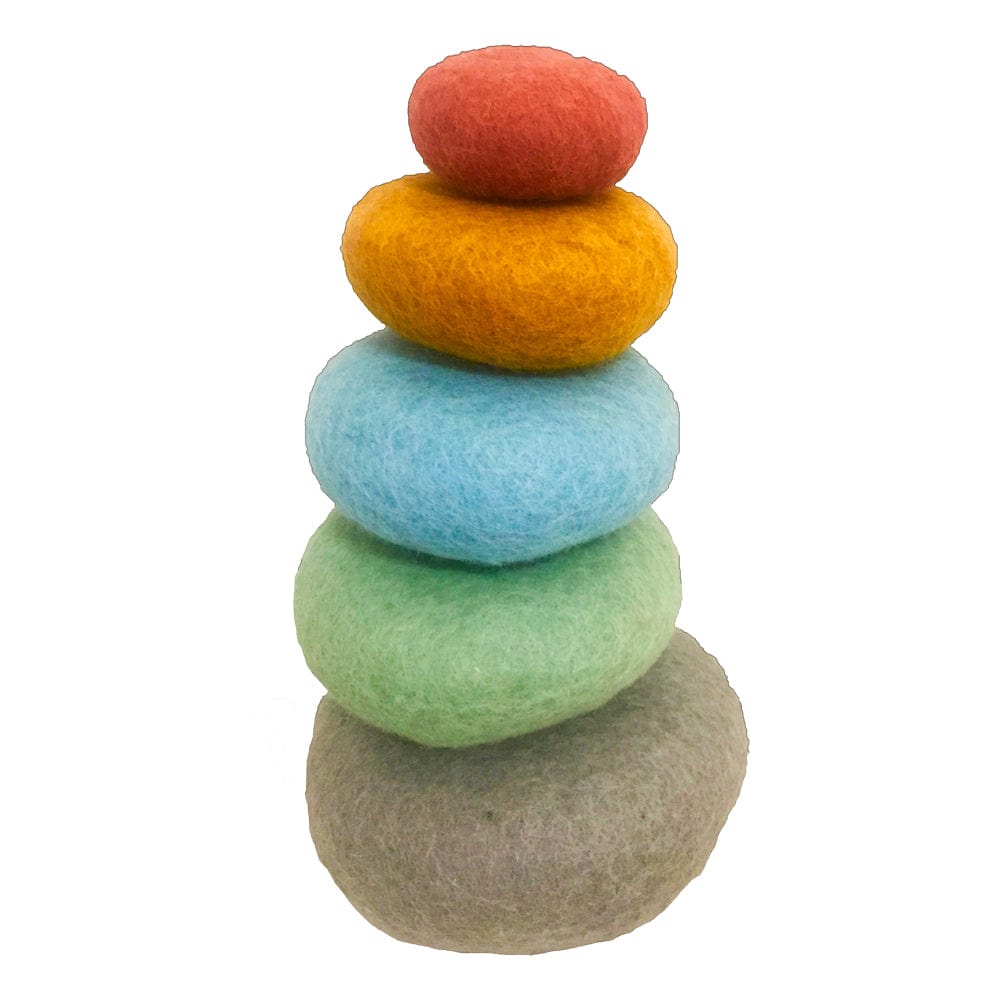 Large Stacking Felt Pebbles | Safe, unique & affordable toys for children.